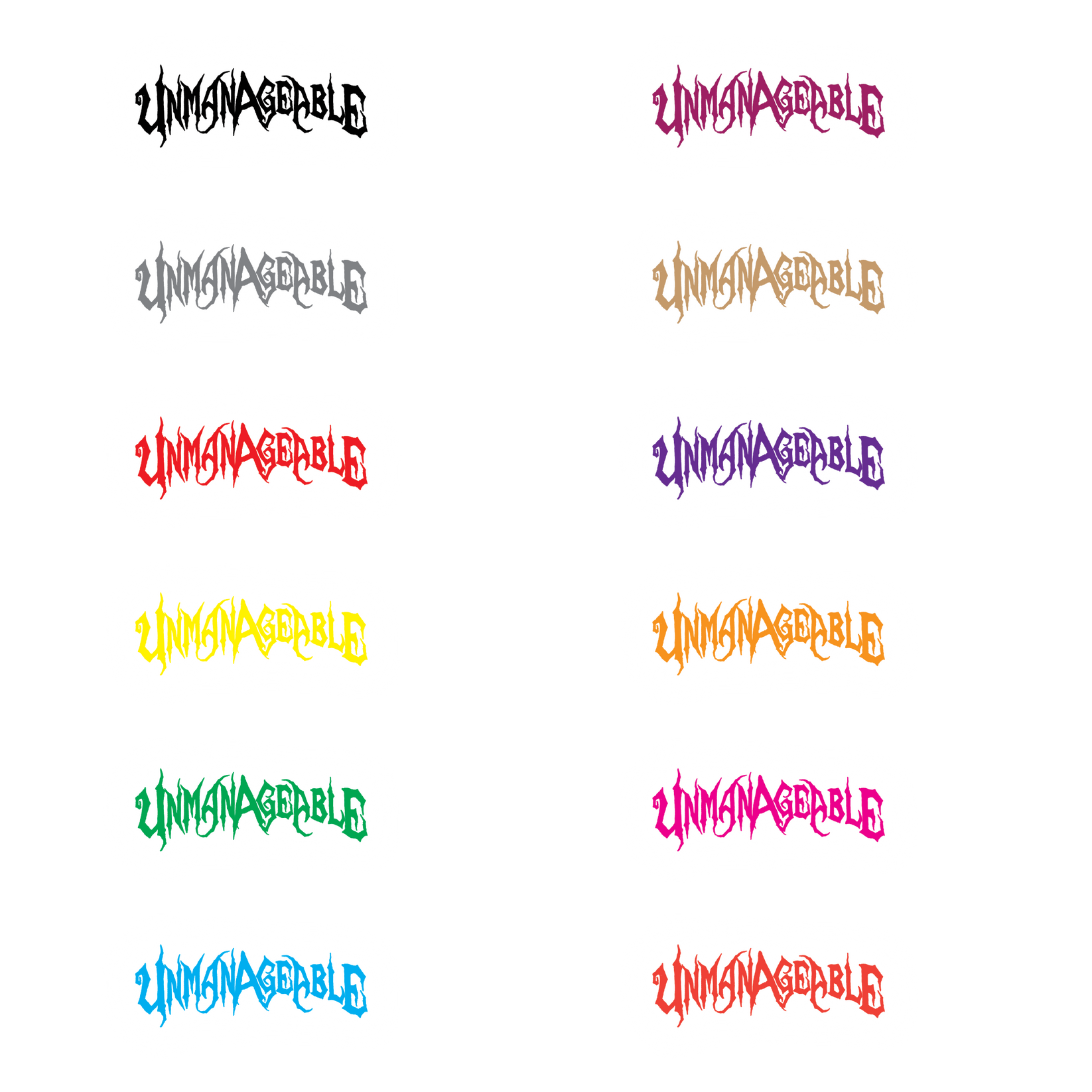 Sticker Packs – Unmanageable